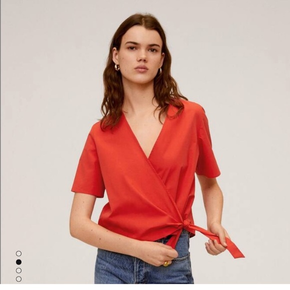 Mango | Tops | Nwot 0 Cotton Mango Cross Shirt | Poshmark